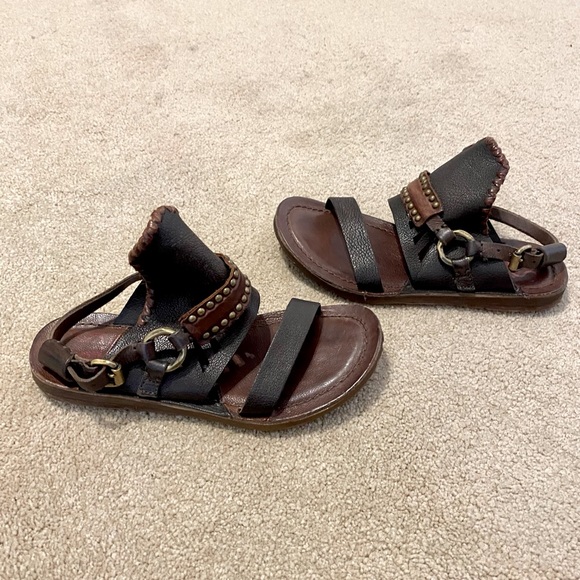 A.S.98 | Shoes | As98 Brown Leather Sandals Size 7 Nwt | Poshmark